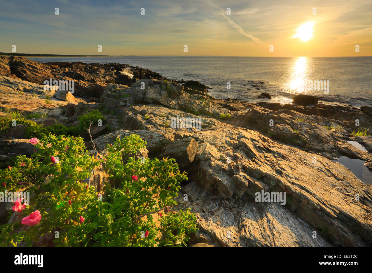 Sunrise, Marginal Way, Ogunquit, Maine, USA Stock Photo - Alamy
