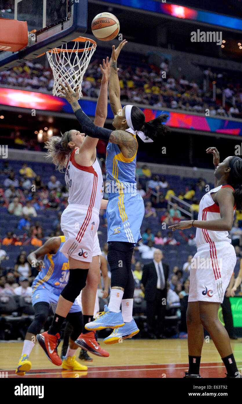 Washington, DC, USA. 13th Aug, 2014. 20140813 - Chicago Sky forward ...