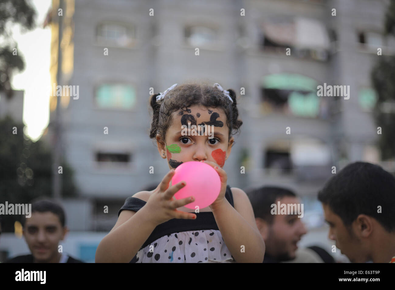 Local residents sharing the happiness of the bride Heba and the groom ...