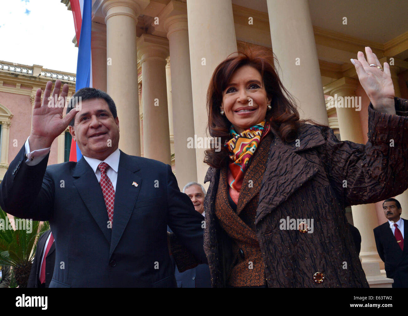 Asuncion, Paraguay. 13th Aug, 2014. Paraguayan President Horacio Cartes ...