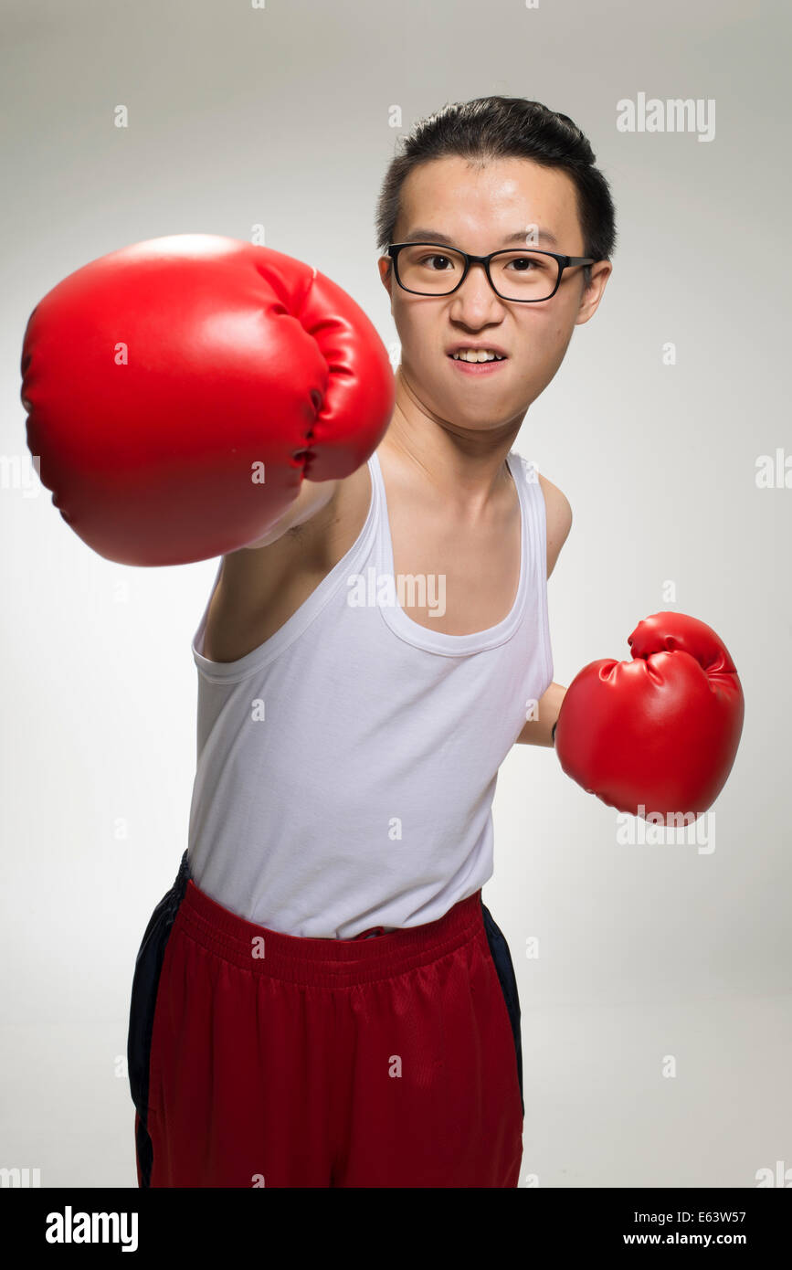 Portrait of Boxing Player Posing Stock Photo - Alamy