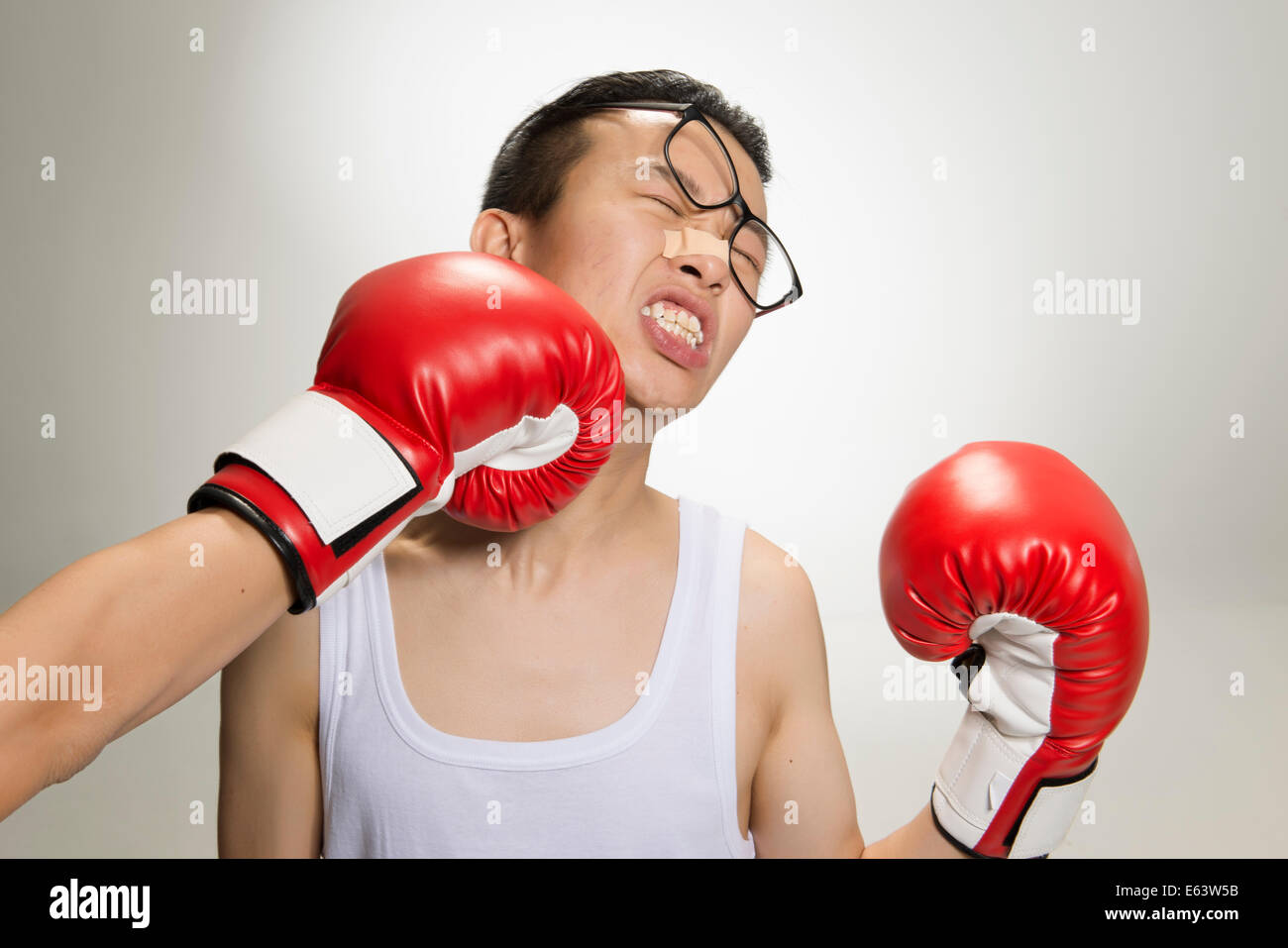 Portrait of Boxing Player Posing Stock Photo - Alamy