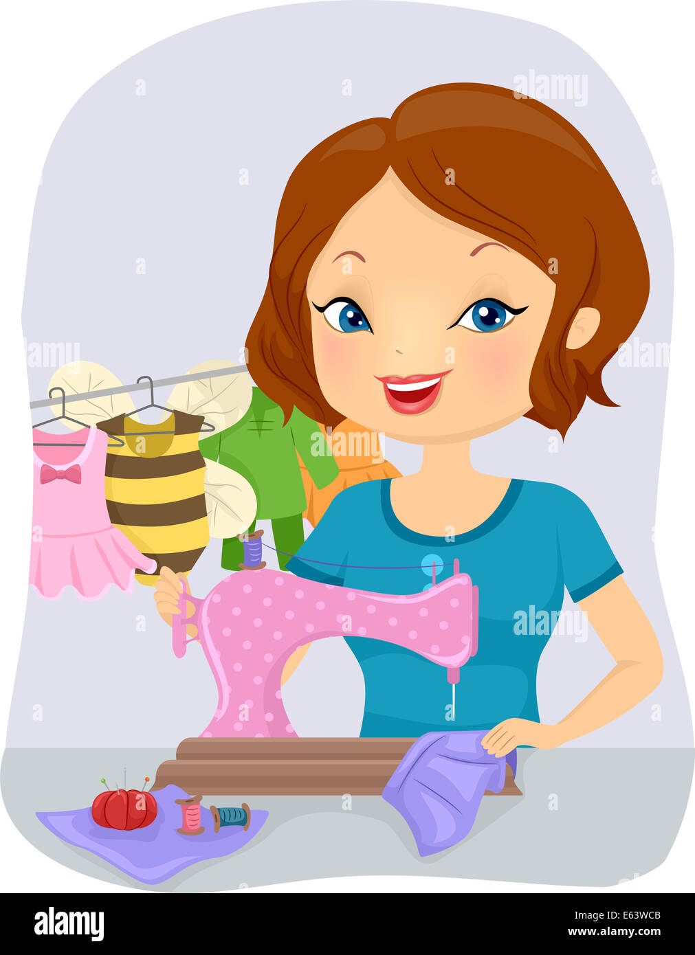 Tailor cartoon illustration hi-res stock photography and images - Alamy