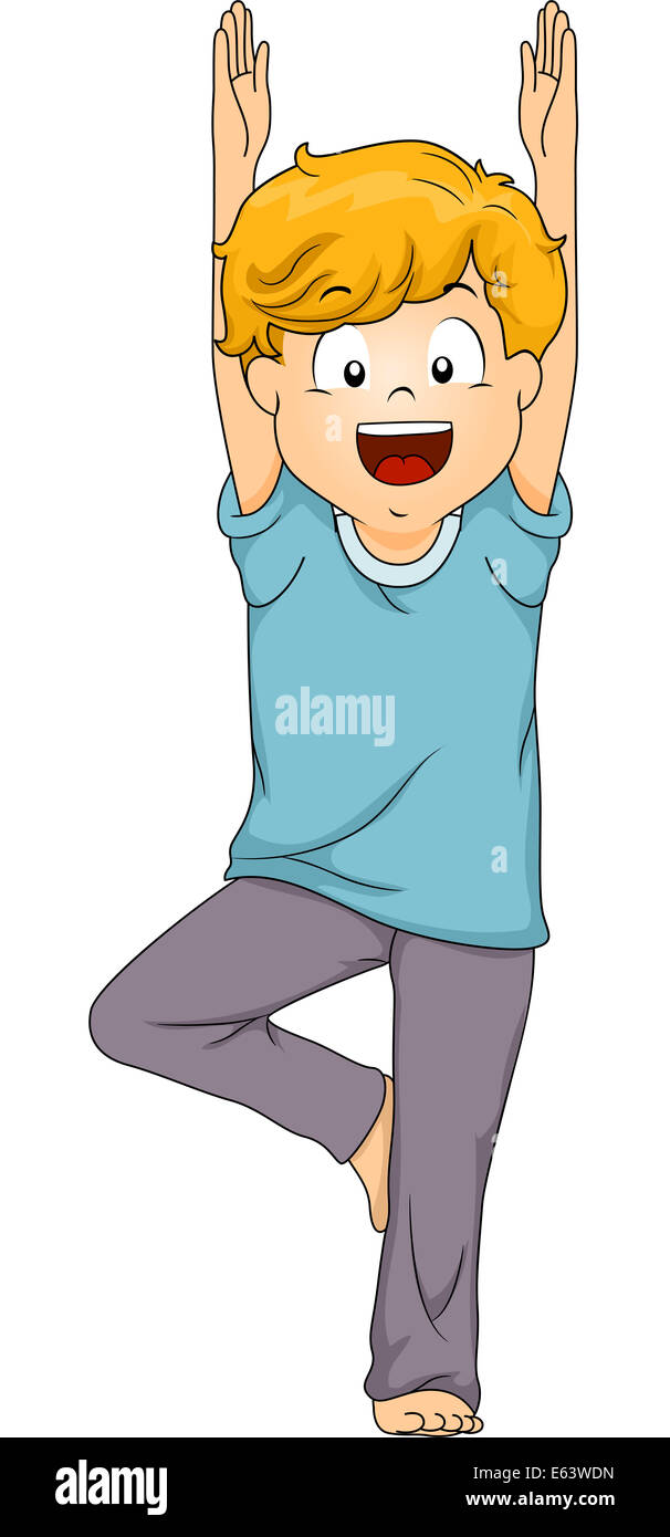 Boy child isolated yoga hi-res stock photography and images - Alamy