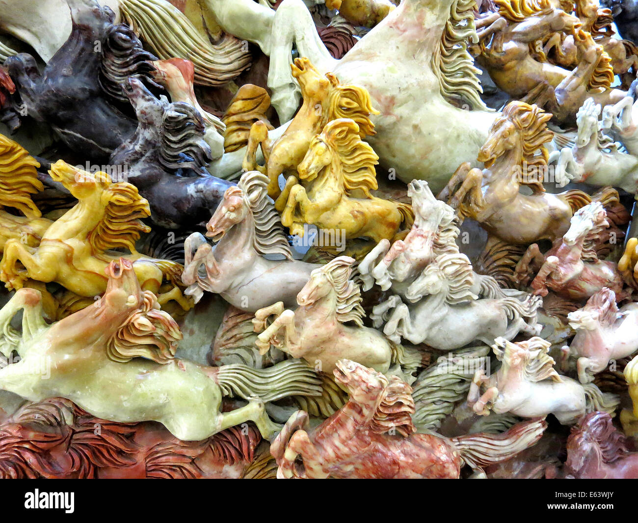 sculpture of horses China Stock Photo - Alamy