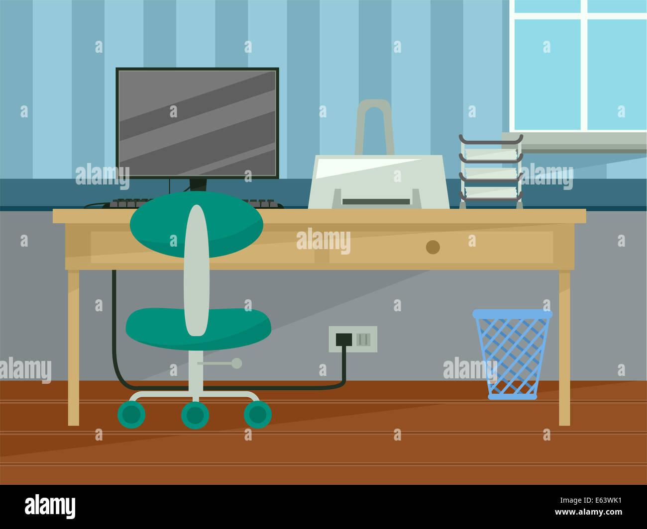 Home office cartoon hi-res stock photography and images - Alamy
