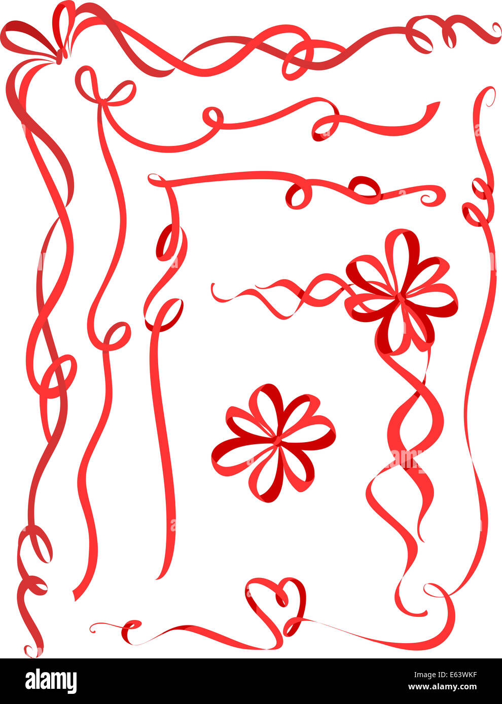 Ribbons Design Borders Clipart