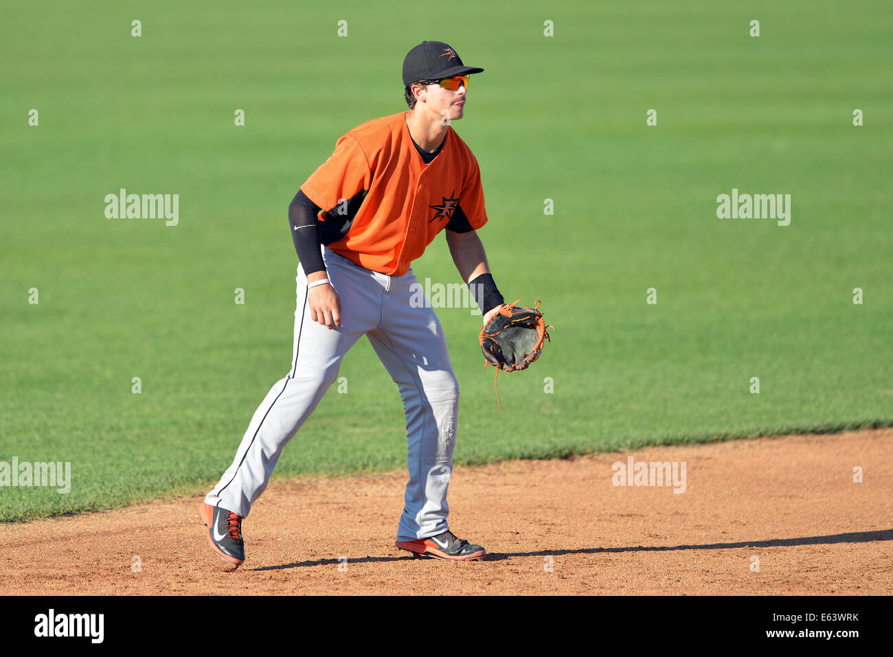 Wilmington, Delaware, USA. 13th Aug, 2014. Frederick Keys shortstop ...