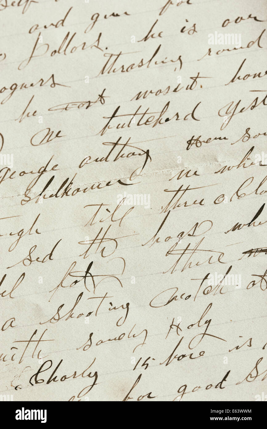 An old handwritten letter Stock Photo - Alamy