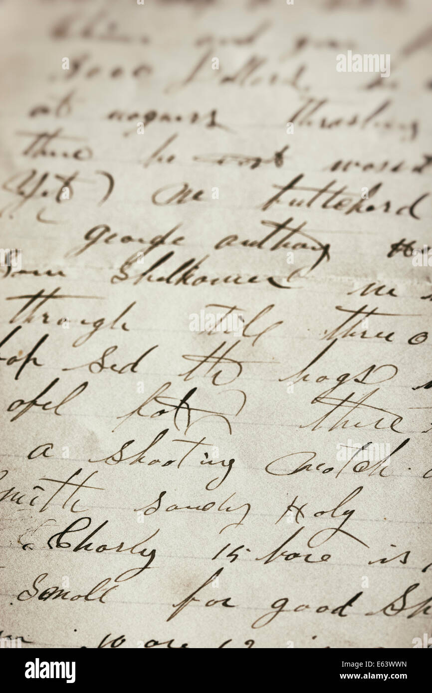 Handwriting cursive hi-res stock photography and images - Alamy