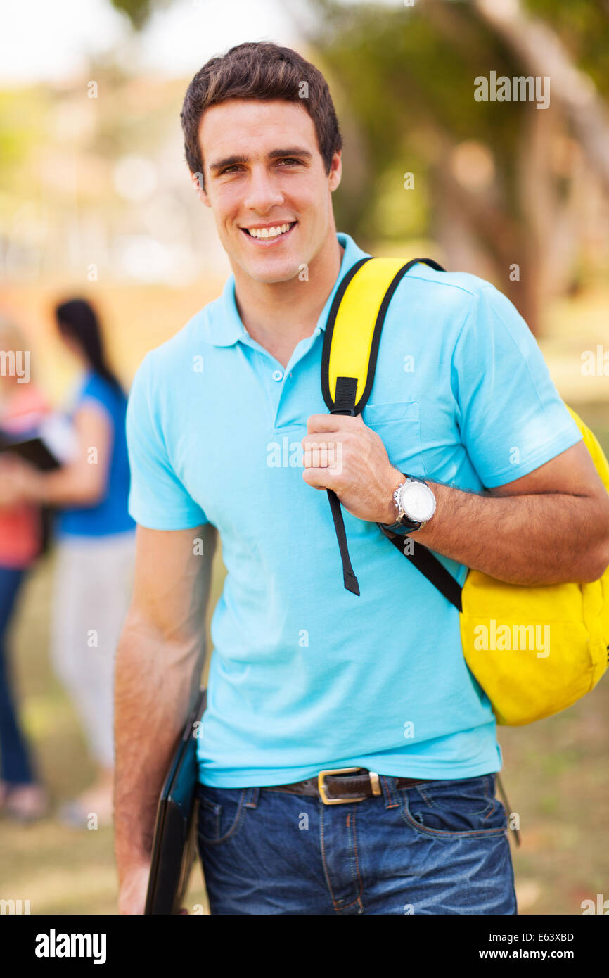 portrait of male university student outdoors on campus Stock Photo - Alamy