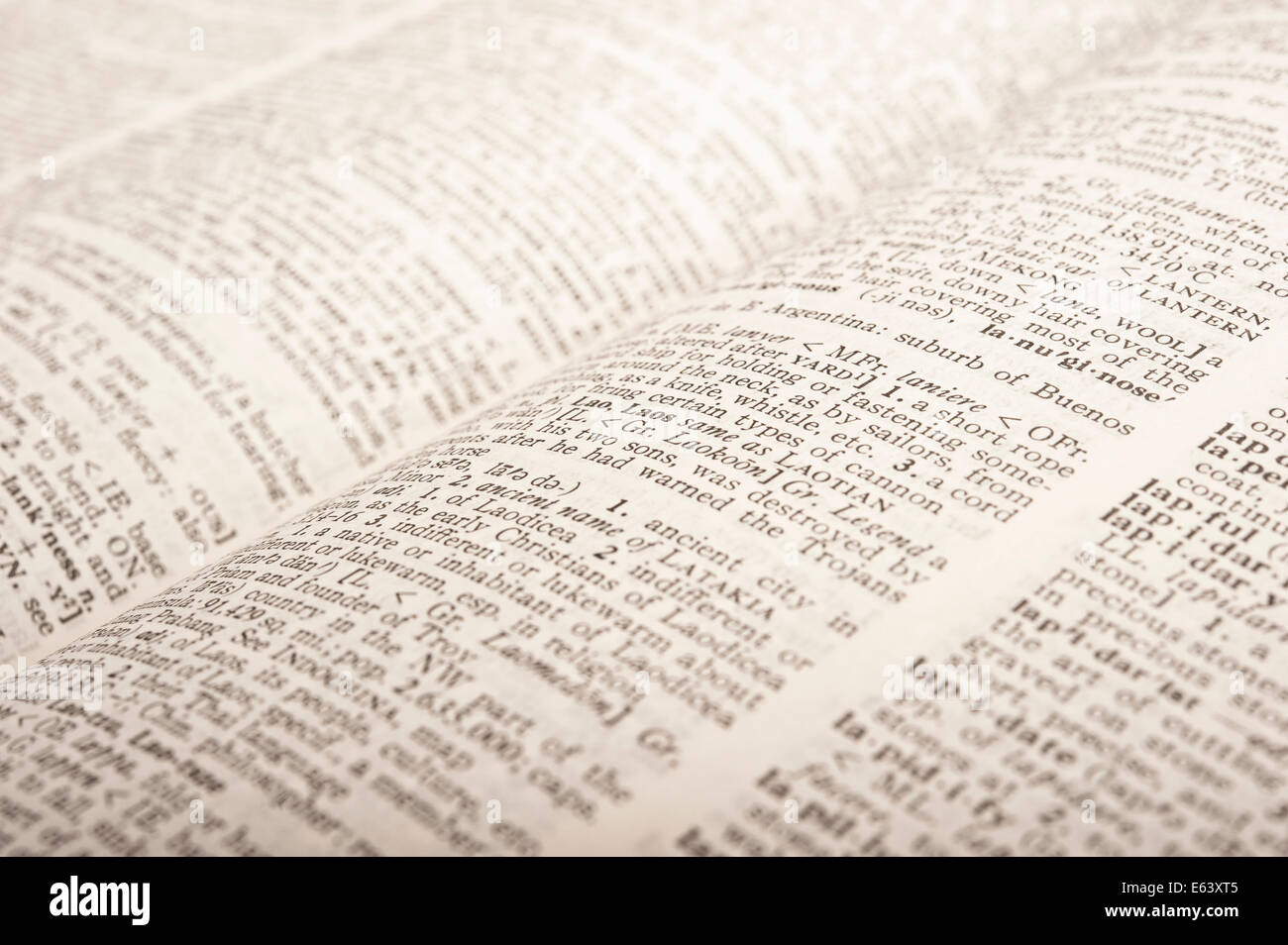 Dictionary Pages High Resolution Stock Photography and Images - Alamy