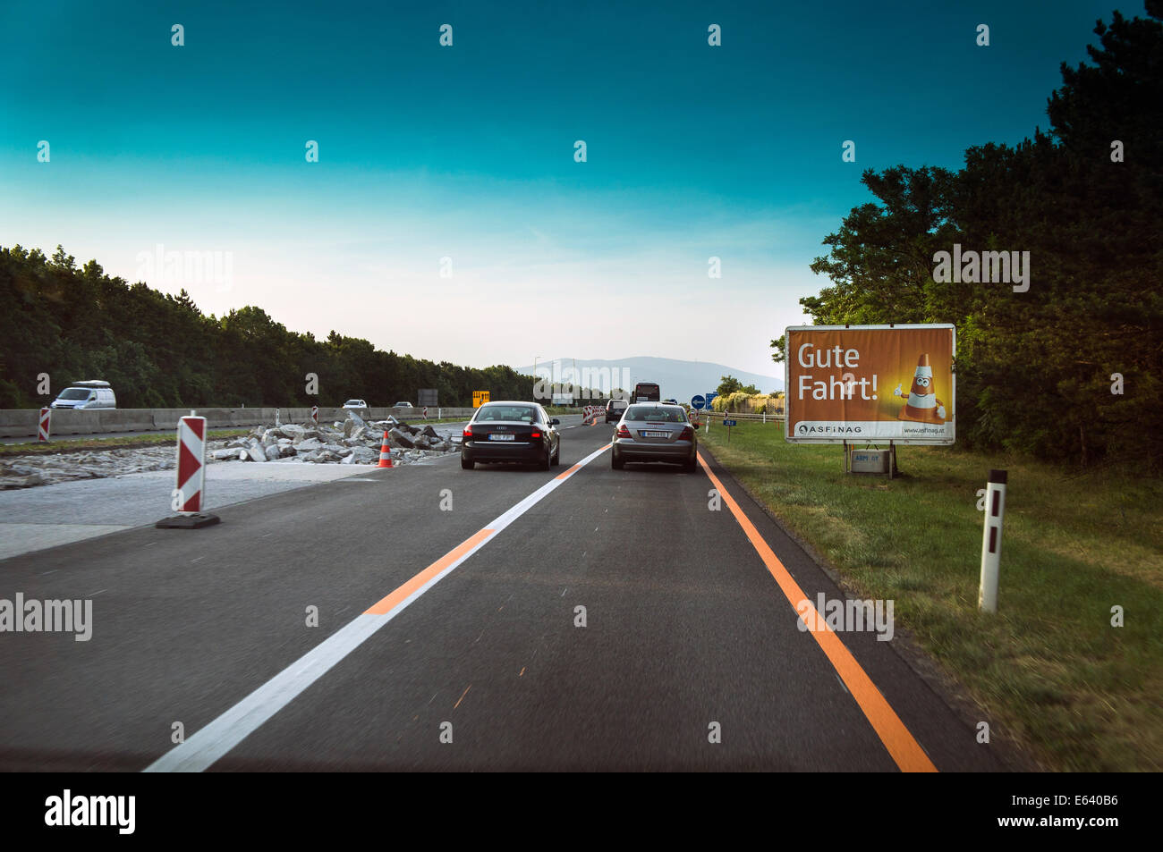 A2 motorway, highway, modernization, surface, reconstruction, Austria ...