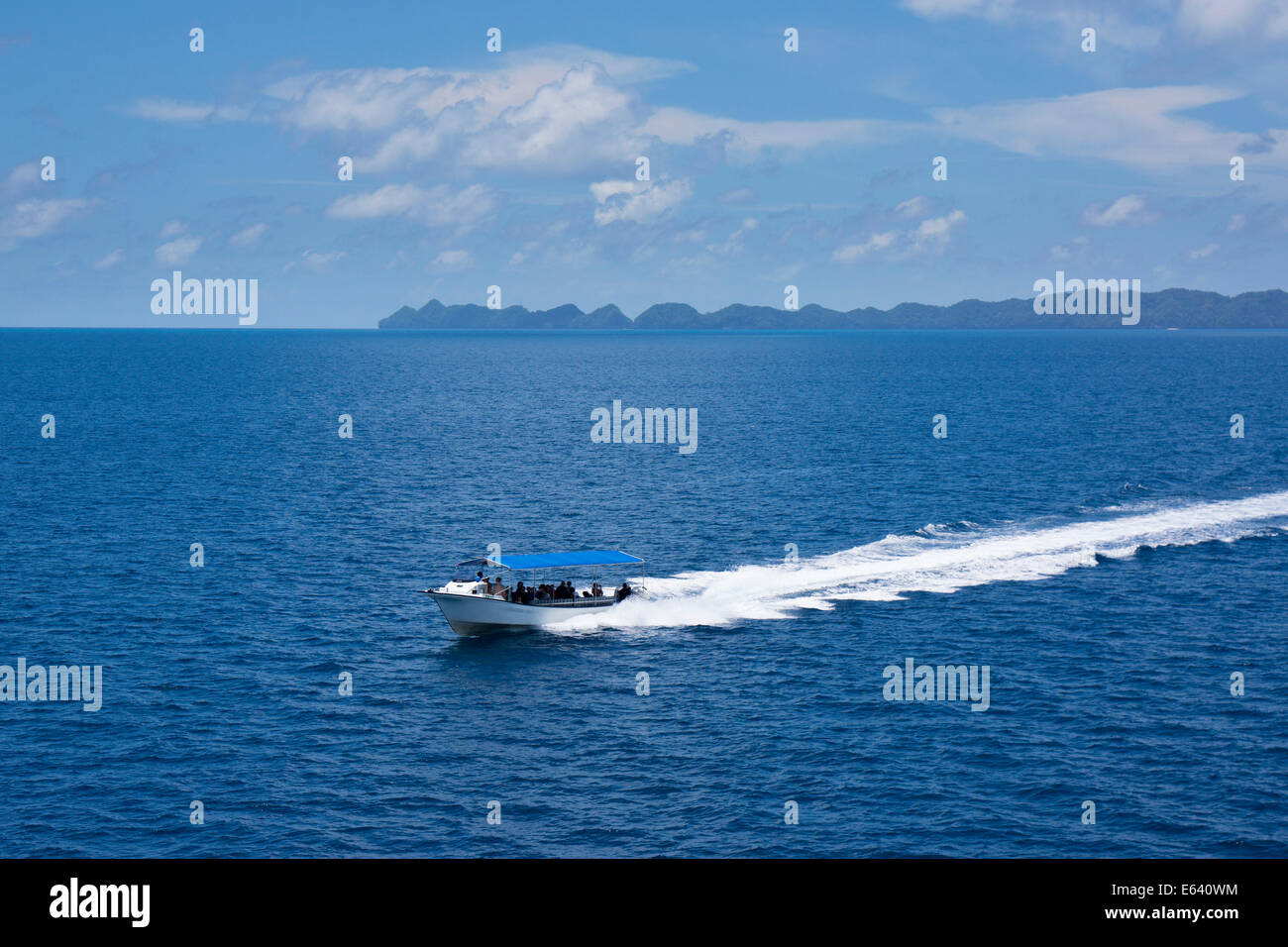 Diving boat, Palau, Micronesia Stock Photo - Alamy