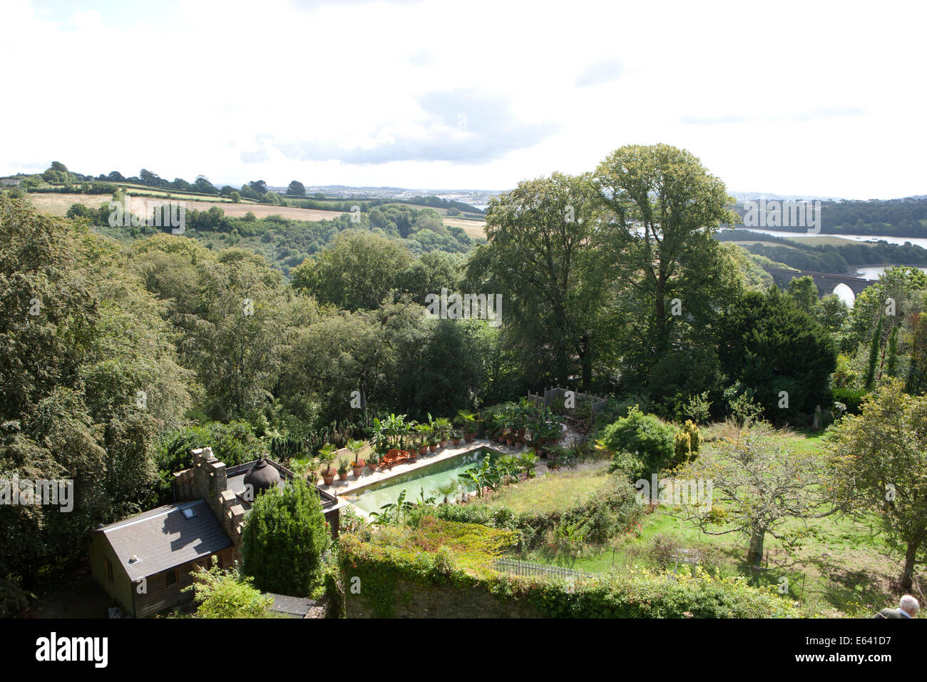 The House and fine gardens in the grounds of Trematon Castle, nr ...