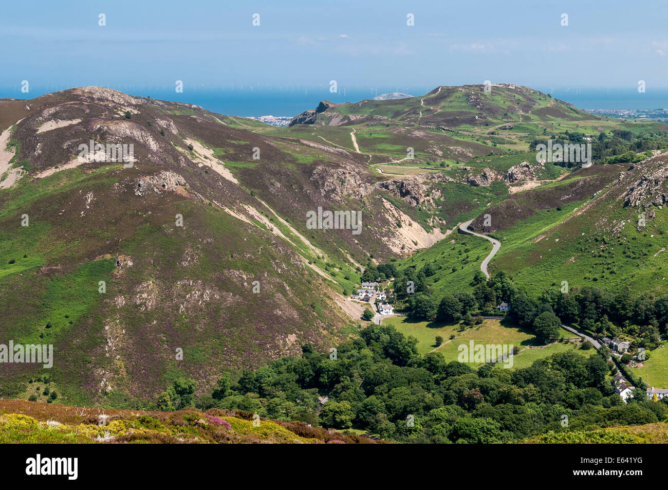 Jubilee Path on Foel Lus above Capelulo North Wales coast looking ...