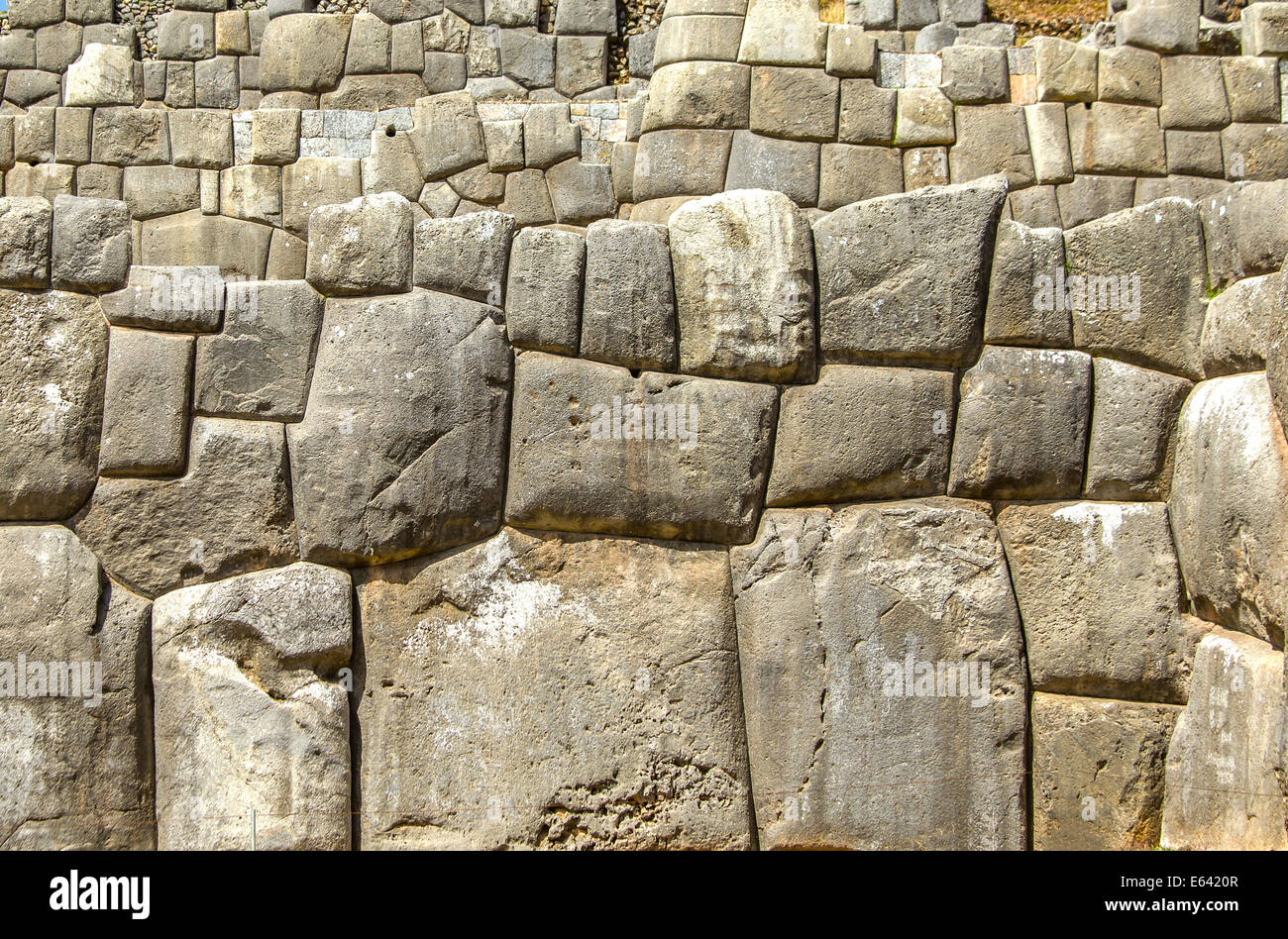 Ancient Inca wall at Sacsayhuaman Ruins,Cuzco, Peru Stock Photo - Alamy