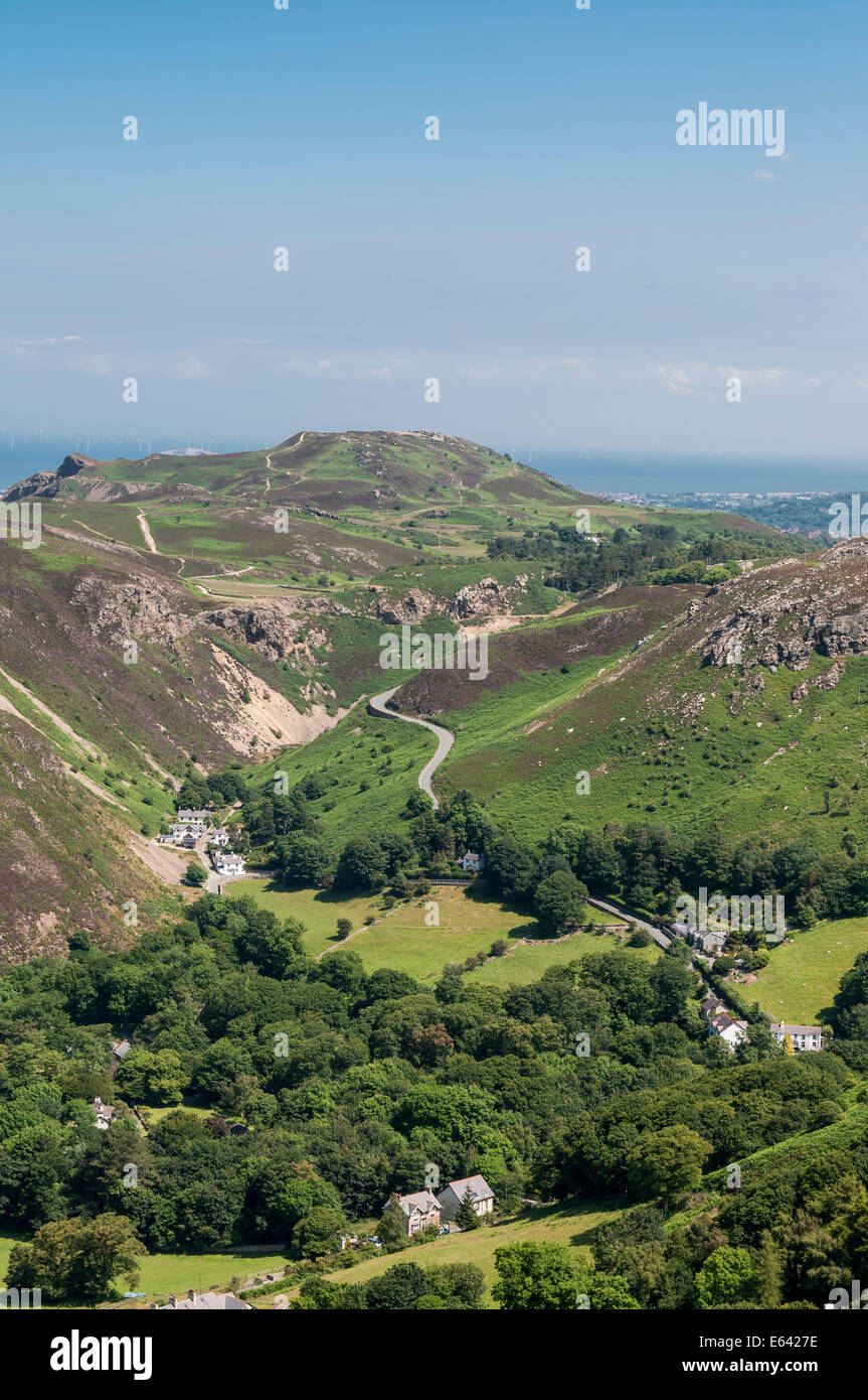 Jubilee Path on Foel Lus above Capelulo North Wales coast looking ...