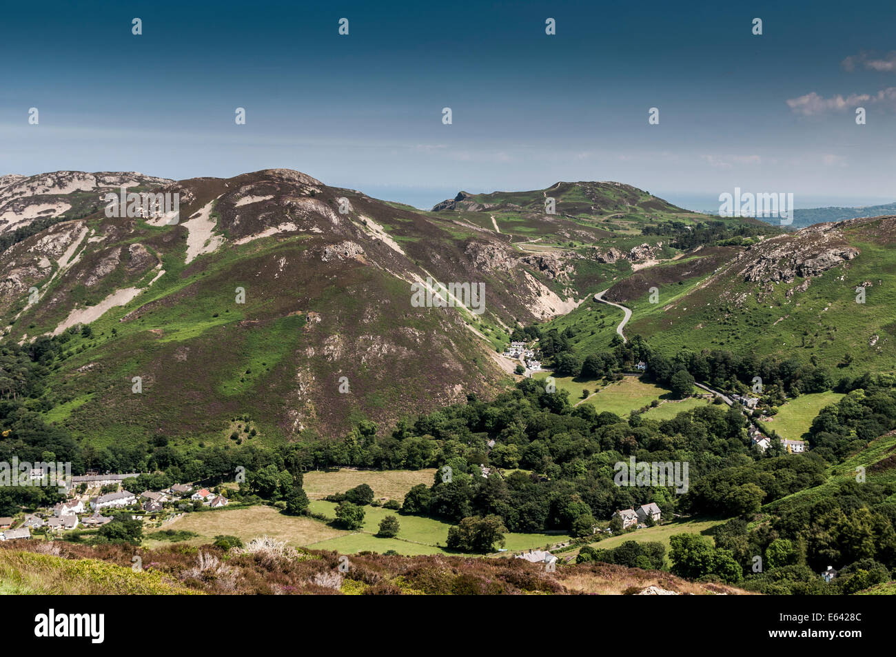 Jubilee Path on Foel Lus above Capelulo North Wales coast looking ...
