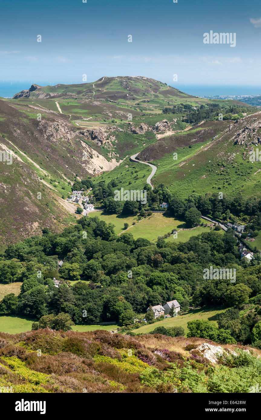 Jubilee Path on Foel Lus above Capelulo North Wales coast looking ...
