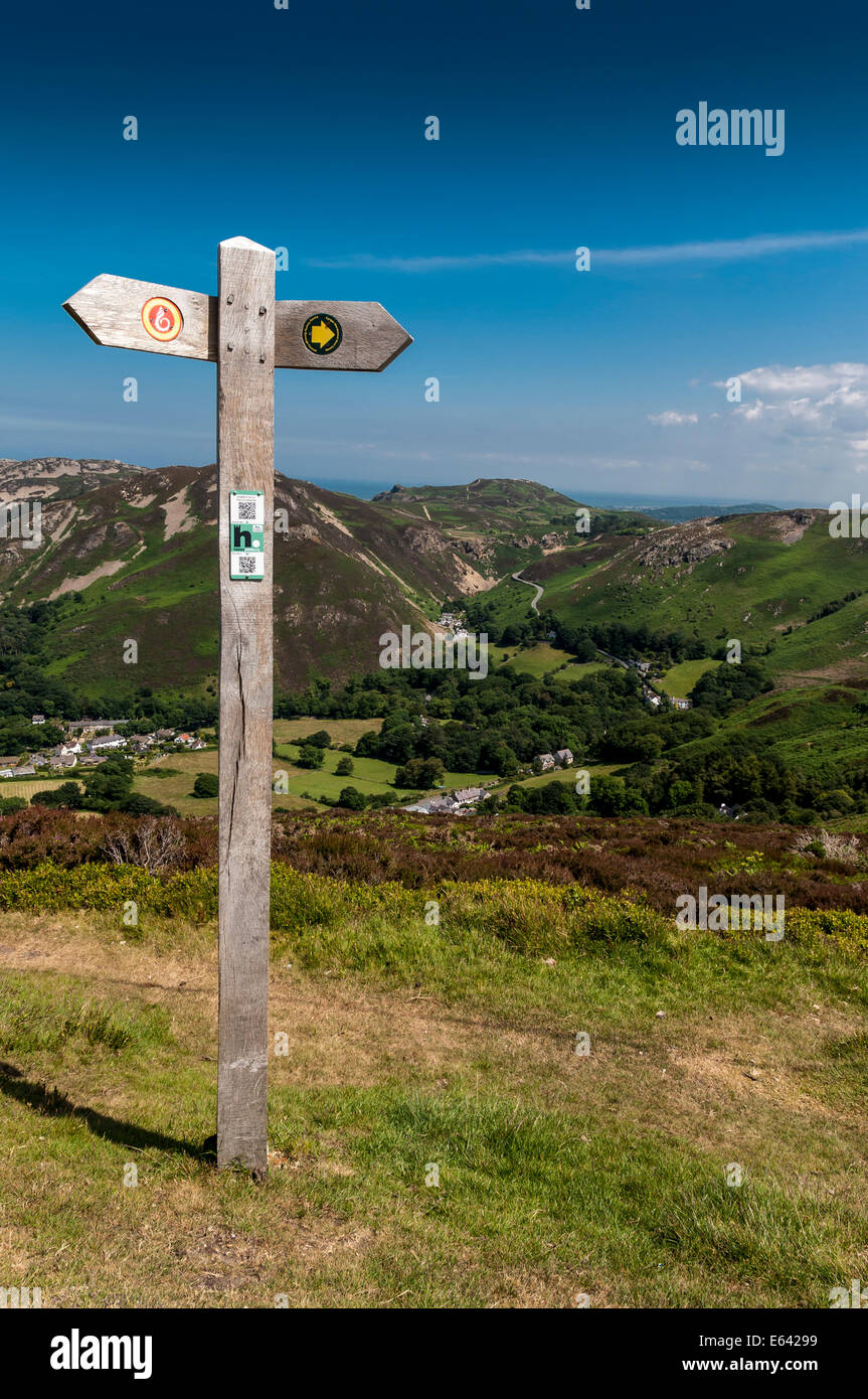 Jubilee Path on Foel Lus above Capelulo North Wales coast Stock Photo ...