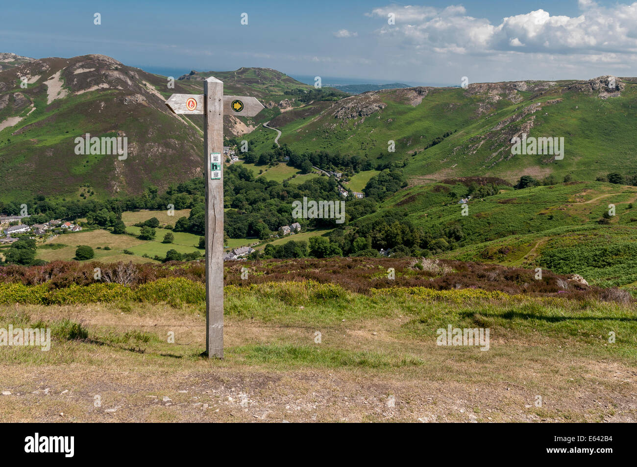 Jubilee Path on Foel Lus above Capelulo North Wales coast Stock Photo ...