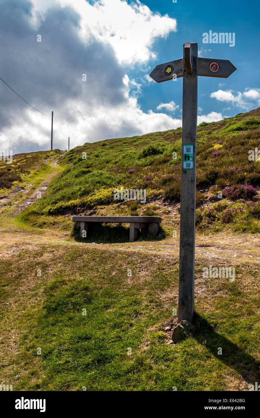 Jubilee Path on Foel Lus above Capelulo North Wales coast Stock Photo ...