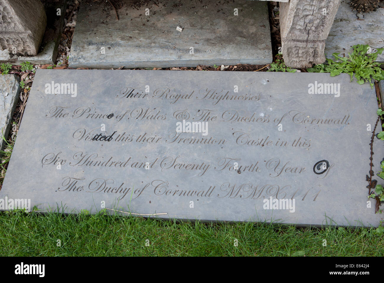 The House and fine gardens in the grounds of Trematon Castle, nr ...