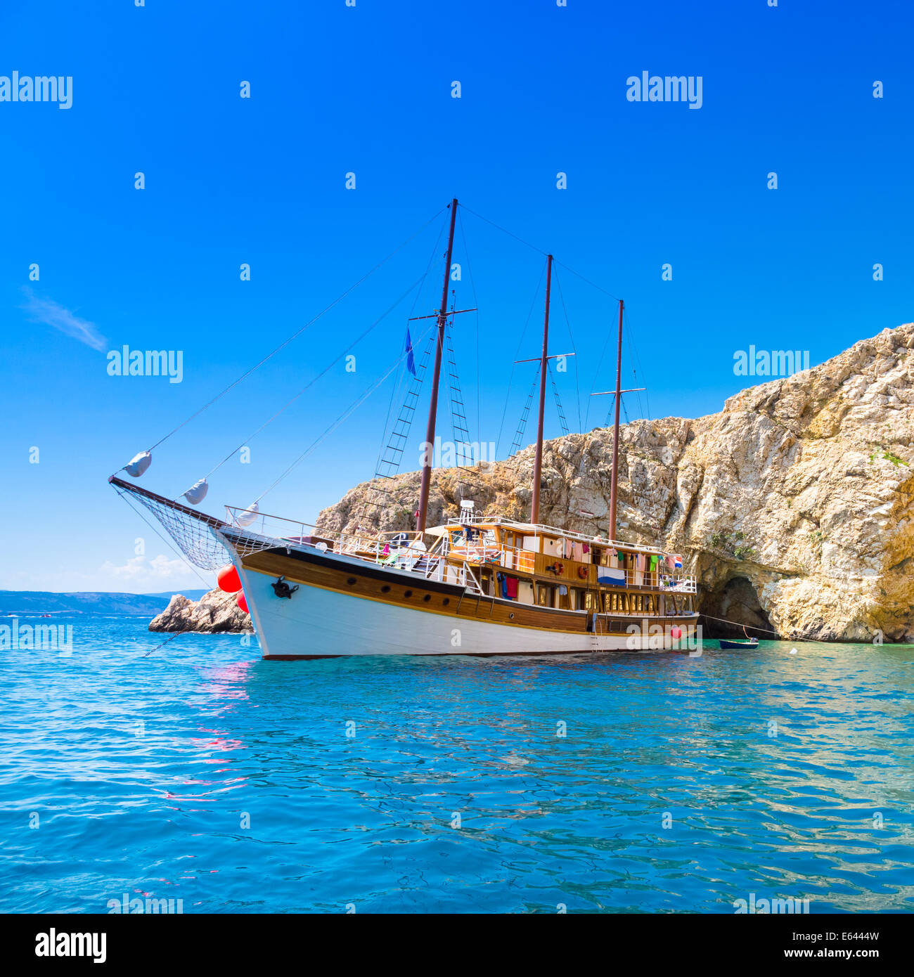 Vintage sailing boat in hi-res stock photography and images - Alamy