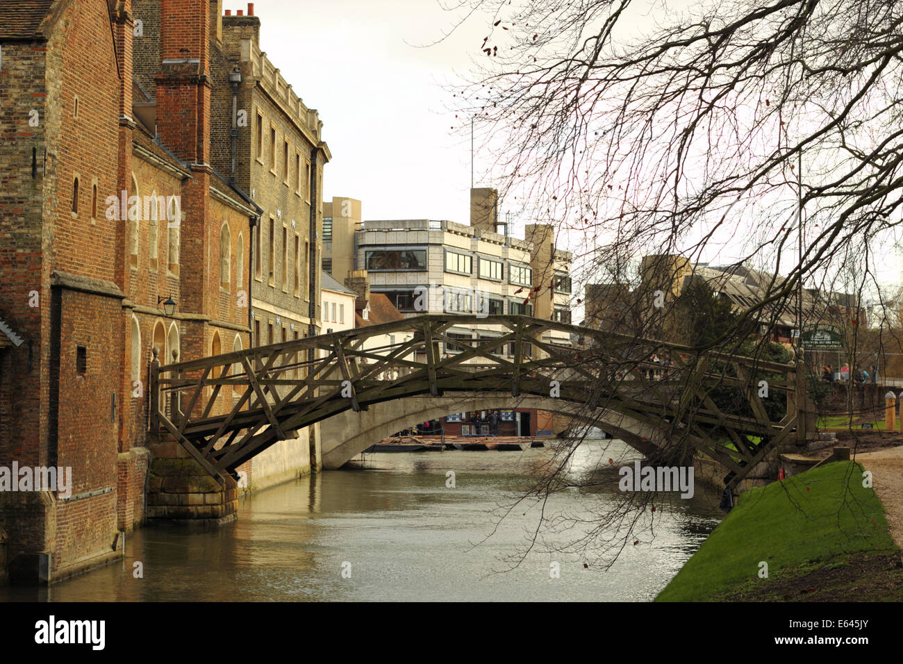 The Mathematical Bridge , Queens' College Cambridge, England Stock ...
