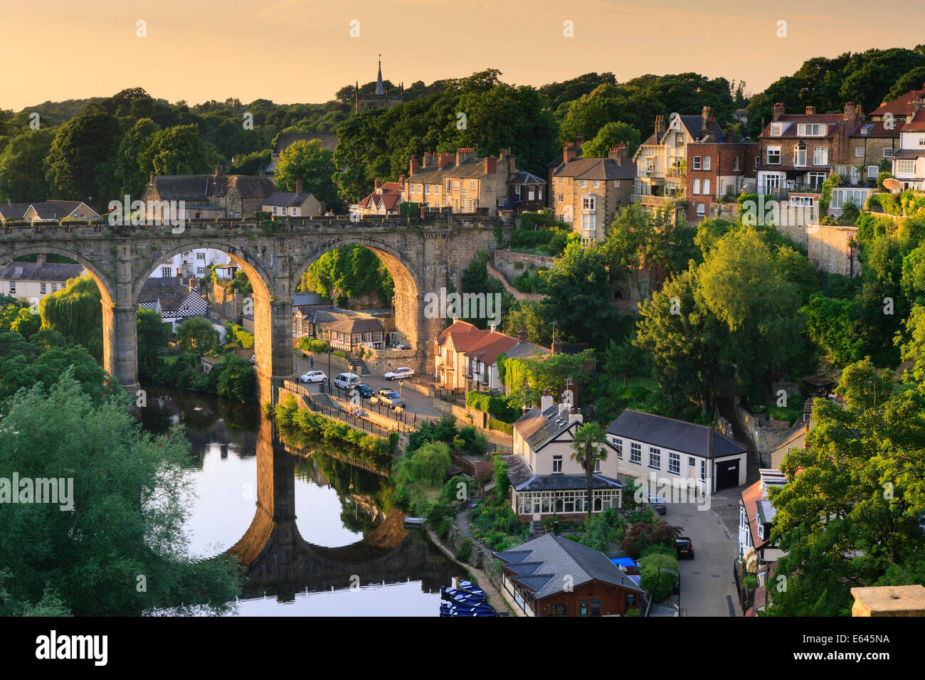 Viaduct and River Nidd at Knaresborough Harrogate North Yorkshire ...