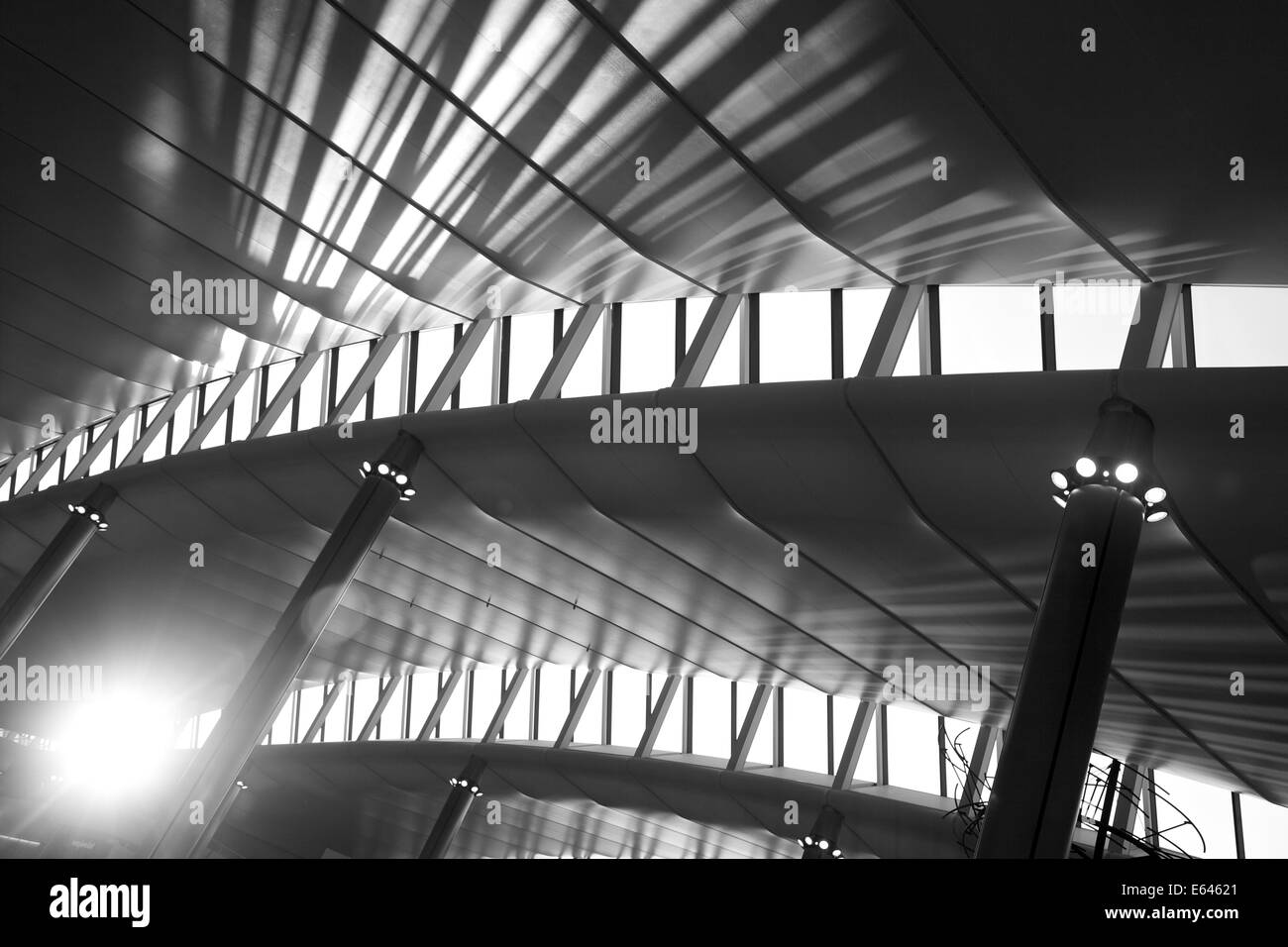 The roof and windows of the new terminal 2 building at Heathrow airport ...