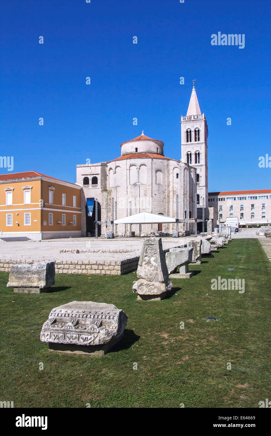 Forum with Church of St. Donat in Zadar, Croatia Stock Photo - Alamy
