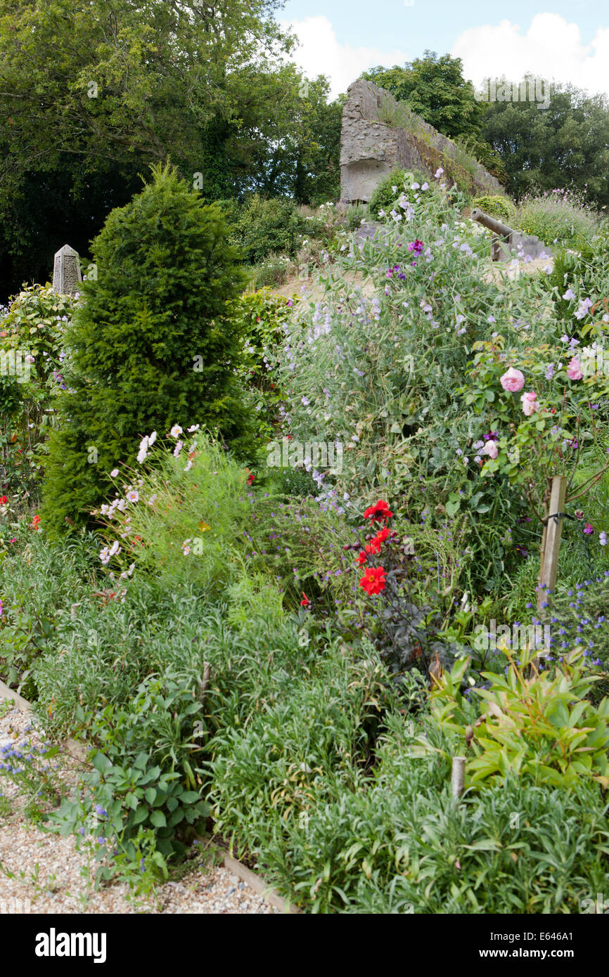 The House and fine gardens in the grounds of Trematon Castle, nr ...