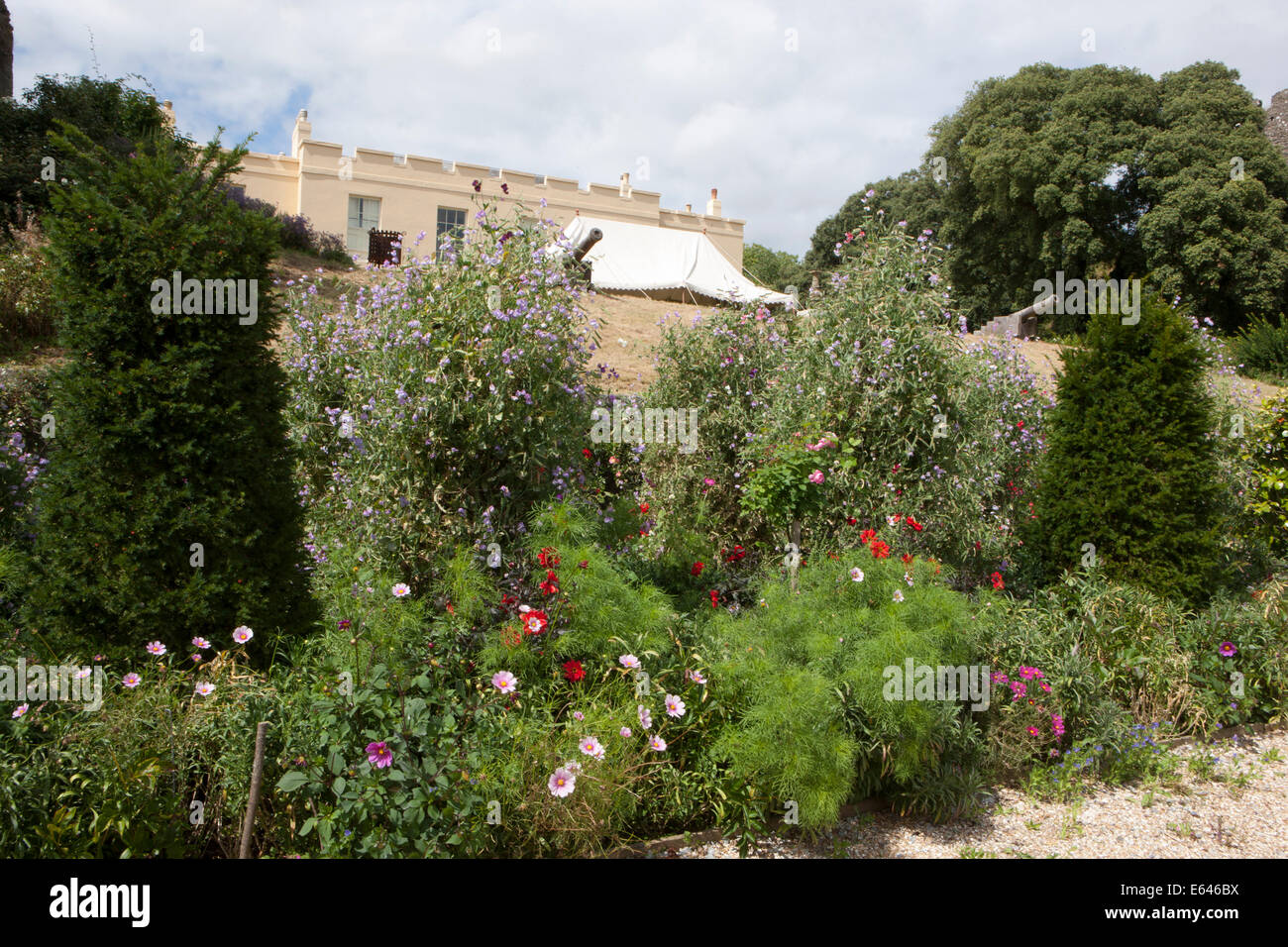 The House and fine gardens in the grounds of Trematon Castle, nr ...