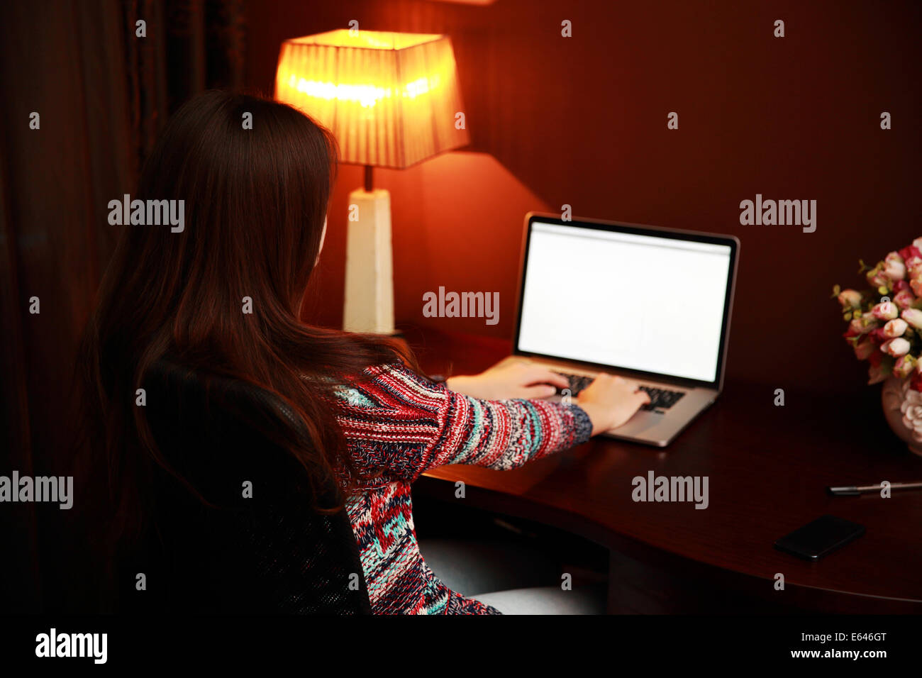 Portrait gorgeous woman typing hi-res stock photography and images - Alamy