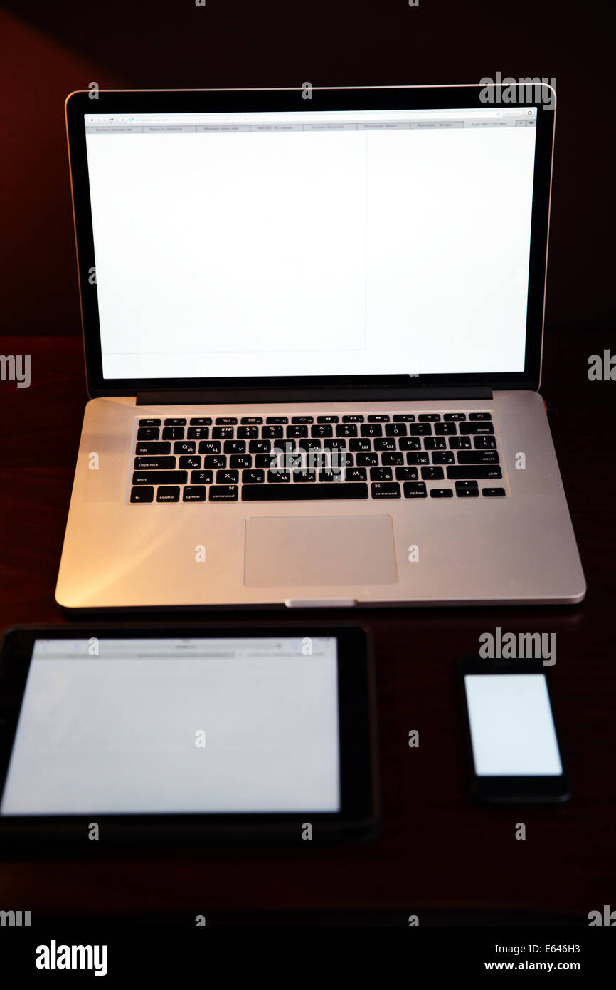 Open laptop digital tablet hi-res stock photography and images - Alamy