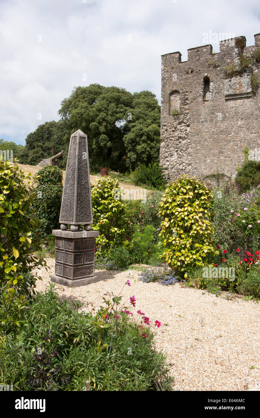The House and fine gardens in the grounds of Trematon Castle, nr ...