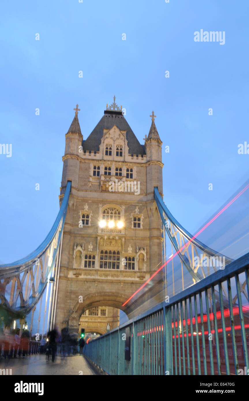 London bridge thames night speed blur hi-res stock photography and ...