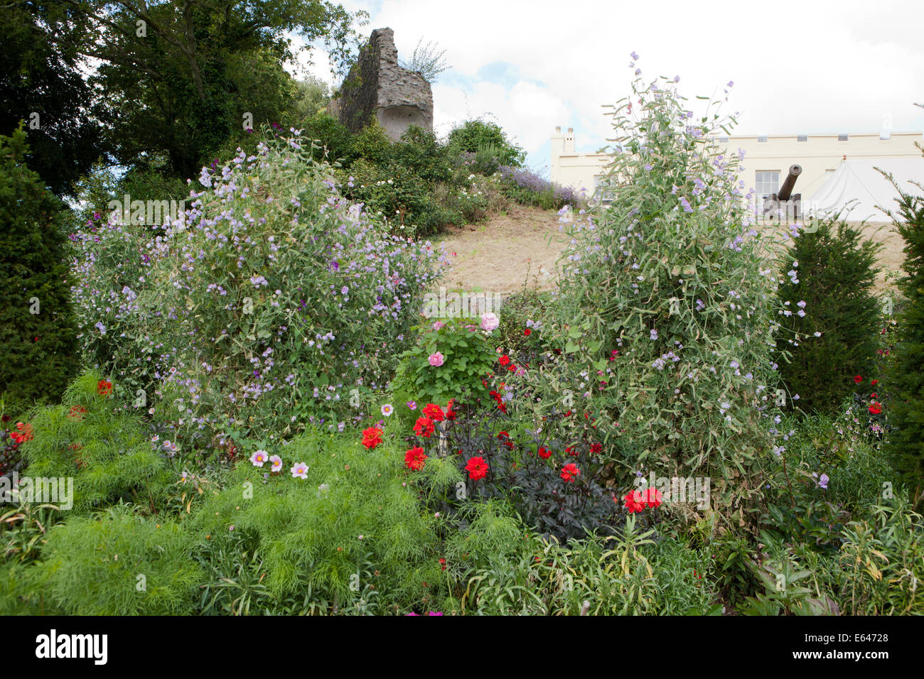 The House and fine gardens in the grounds of Trematon Castle, nr ...