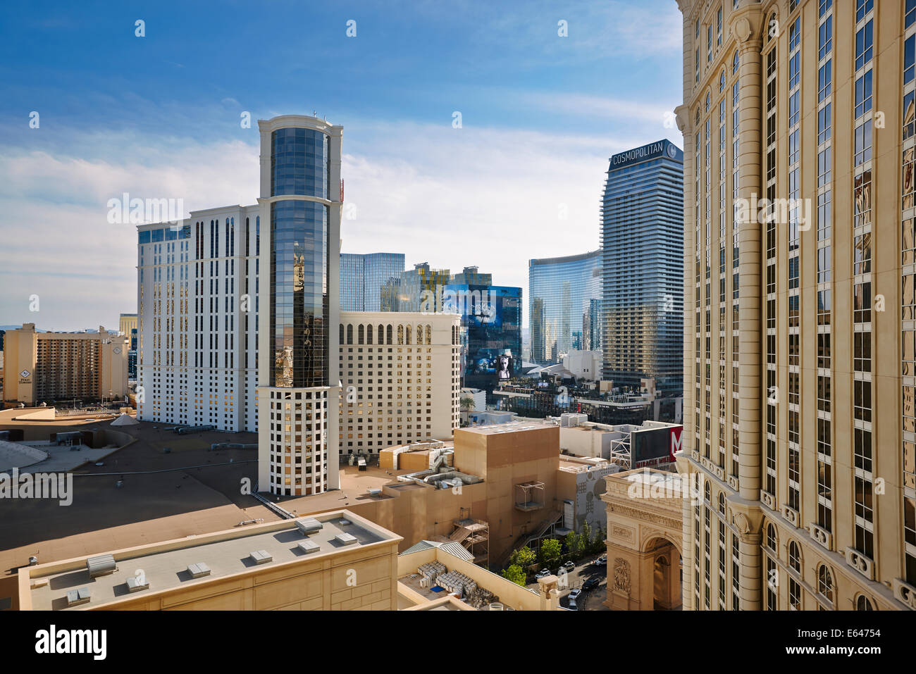 Elevated view of modern buildings in Las Vegas, Nevada, USA Stock Photo ...