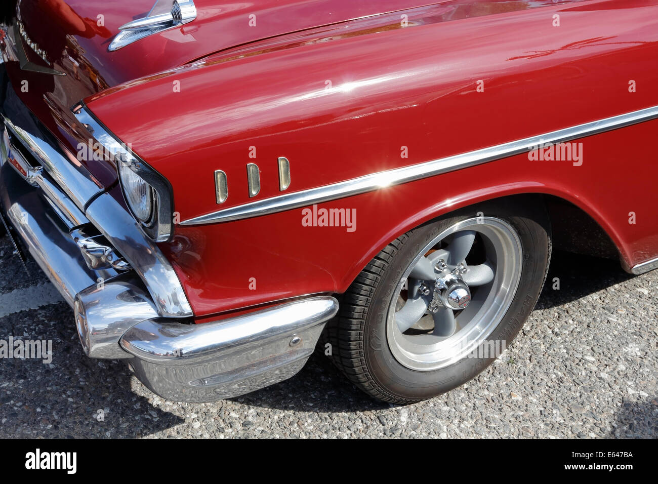 Red 1957 chevrolet bel air hi-res stock photography and images - Alamy