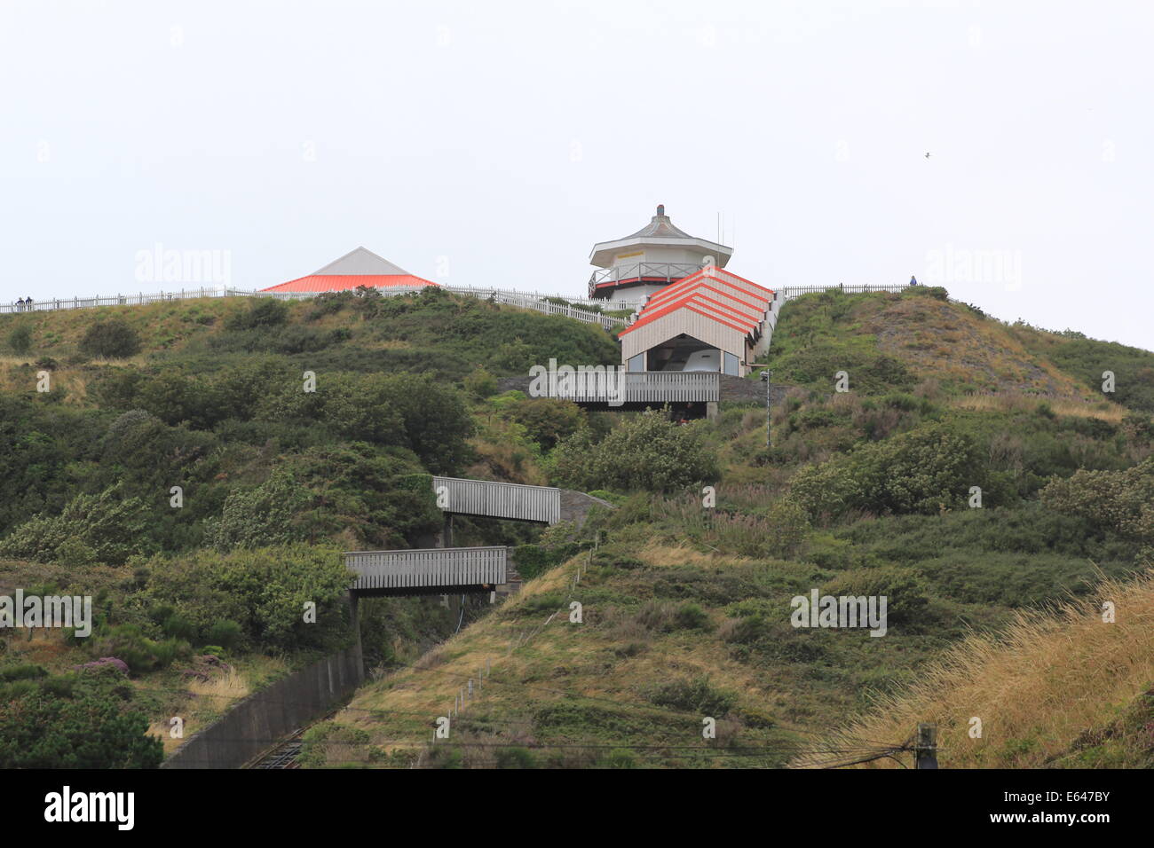Aberystwyth featuring constitution hill & the cliff railway Stock Photo ...
