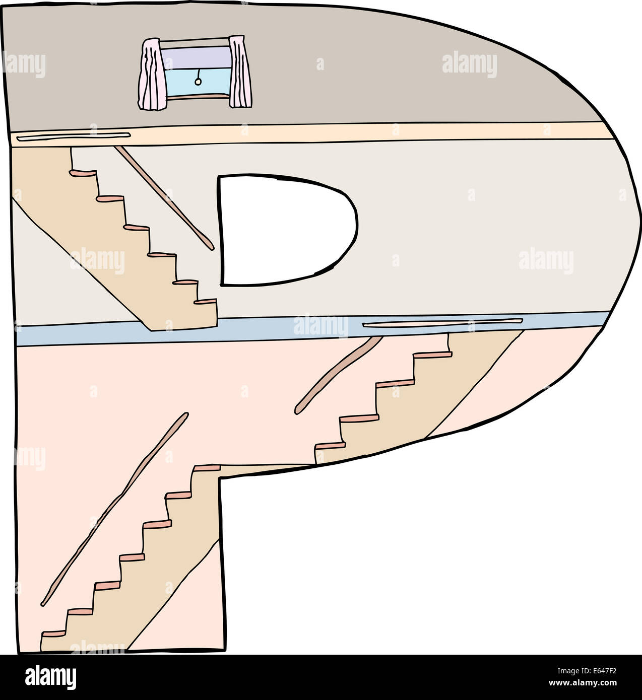 Isolated letter P in the shape of a home interior Stock Photo - Alamy