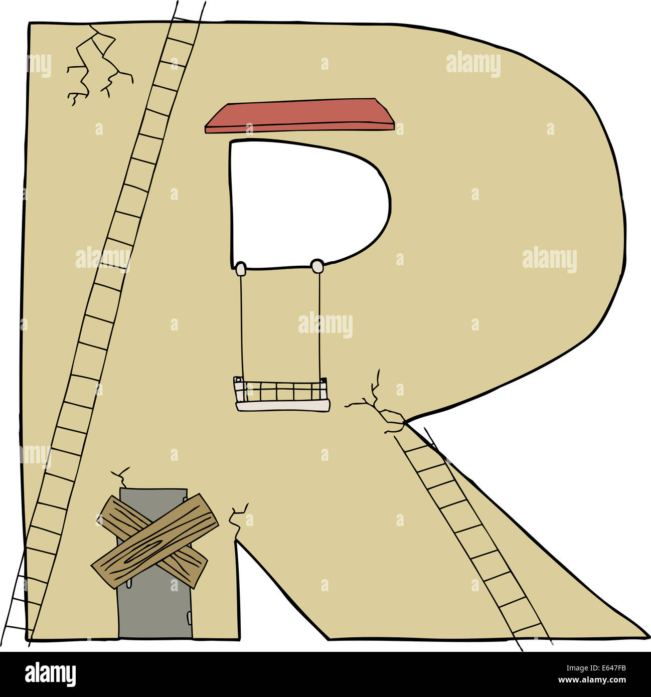 Cartoon letter r hi-res stock photography and images - Alamy