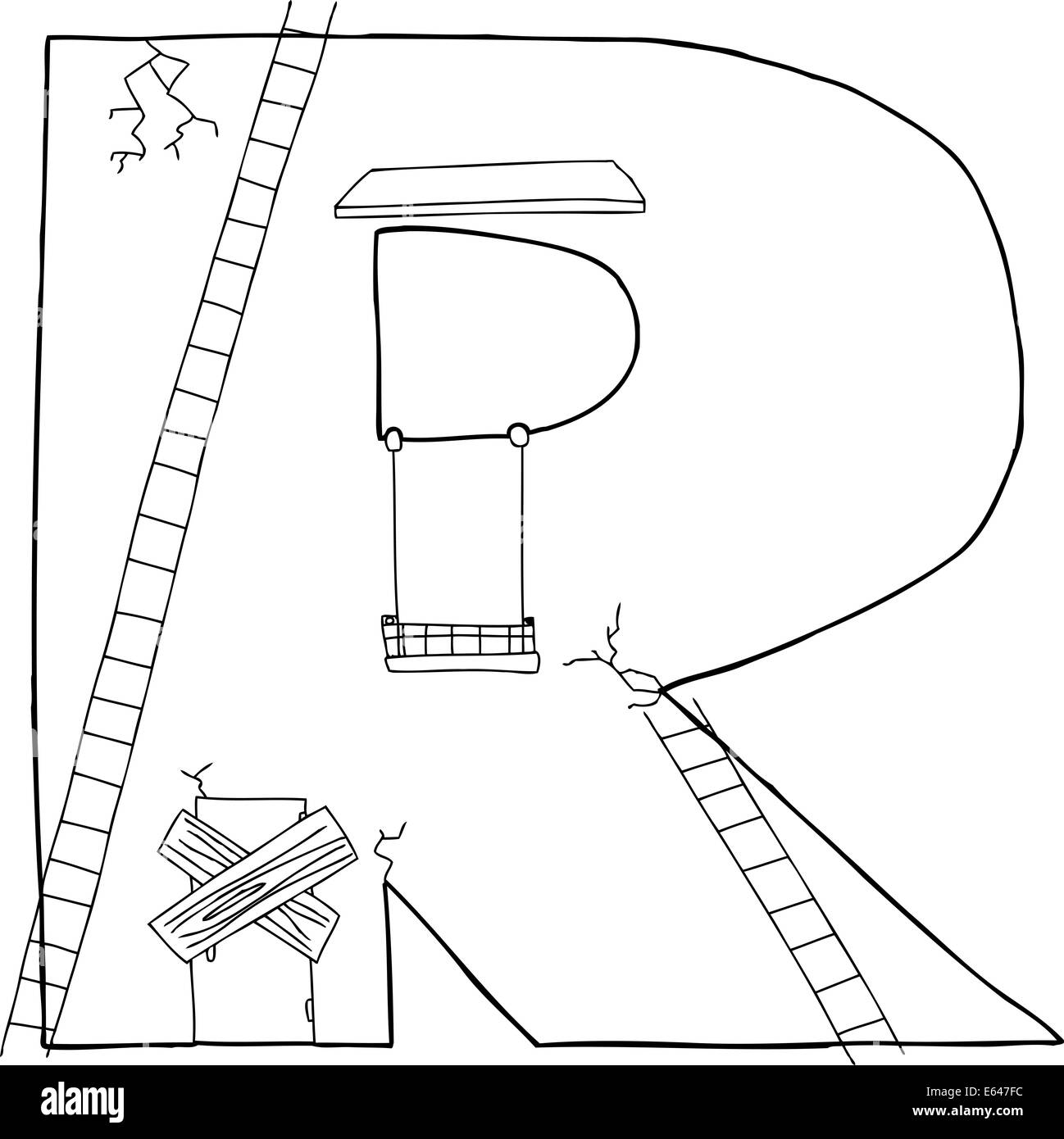 Cartoon letter r hi-res stock photography and images - Alamy