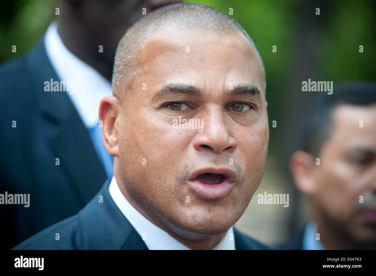 Manhattan, New York, USA. 13th Aug, 2014. Livery cab activist FERNANDO ...