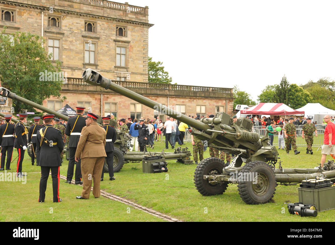 NOTTINGHAM, UK - MAY 25, 2011: Military forces and equipment displayed ...