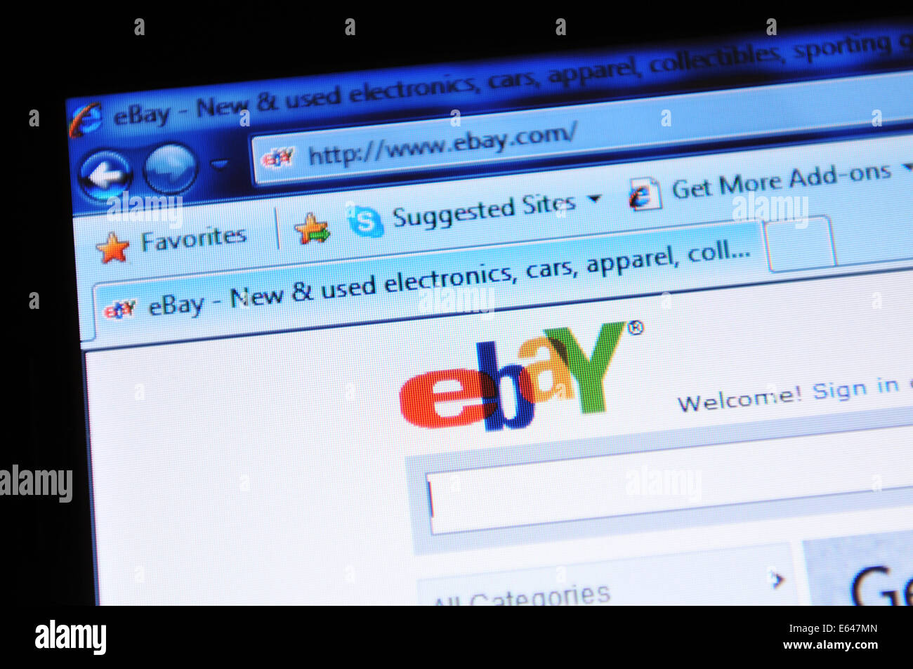 Computer welcome page hi-res stock photography and images - Alamy