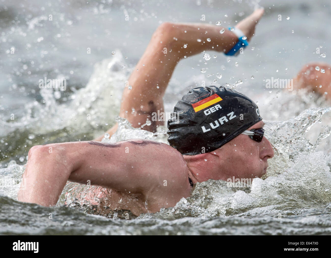 Berlin, Germany. 14th Aug, 2014. Thomas Lurz from Germany competes in ...